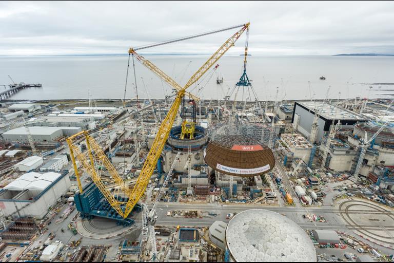 In pictures: Second nuclear reactor dome lifted into place at Hinkley Point C | News | Building